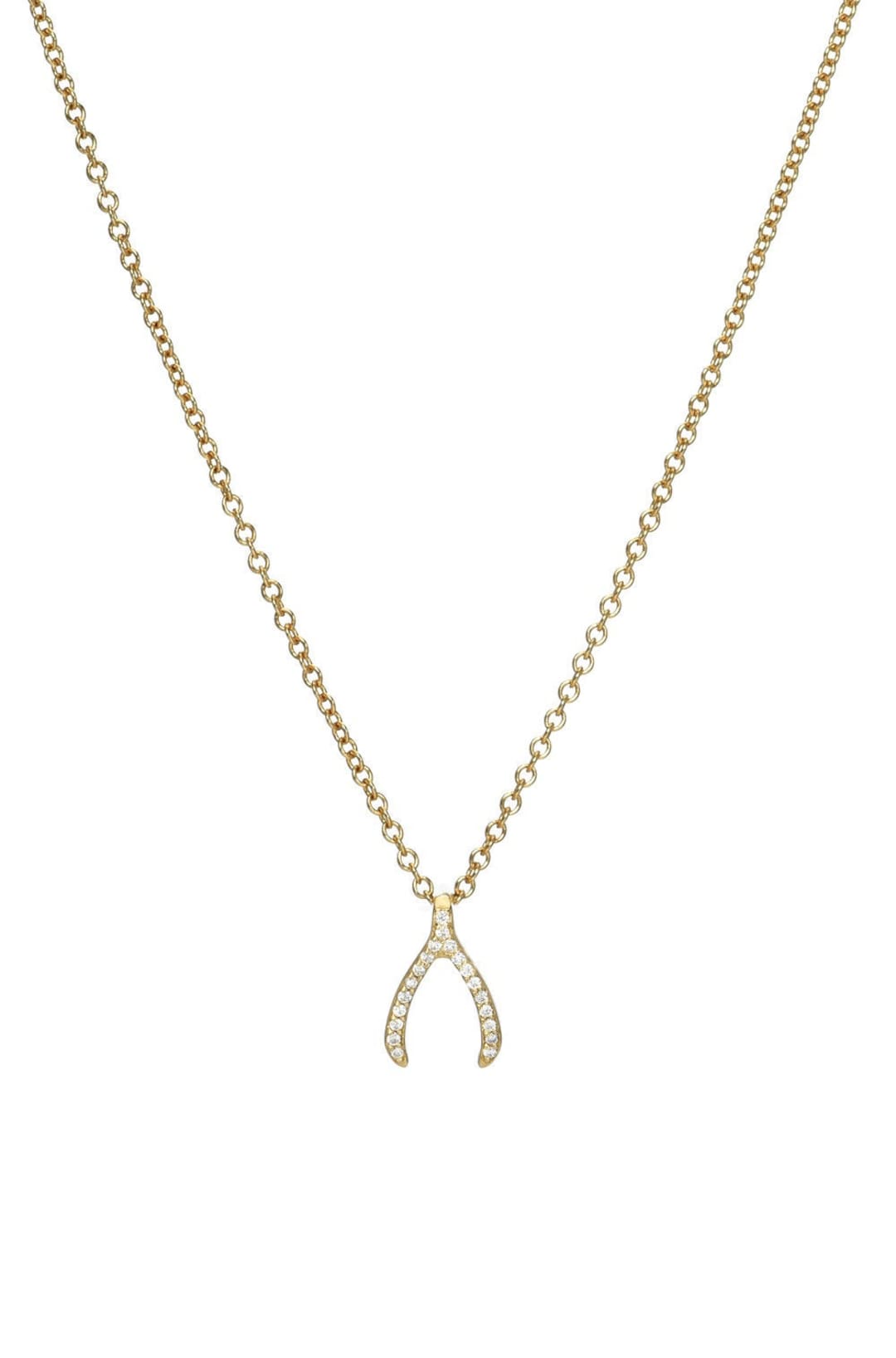 Mini Diamond Wish Bone Necklace - Etsy