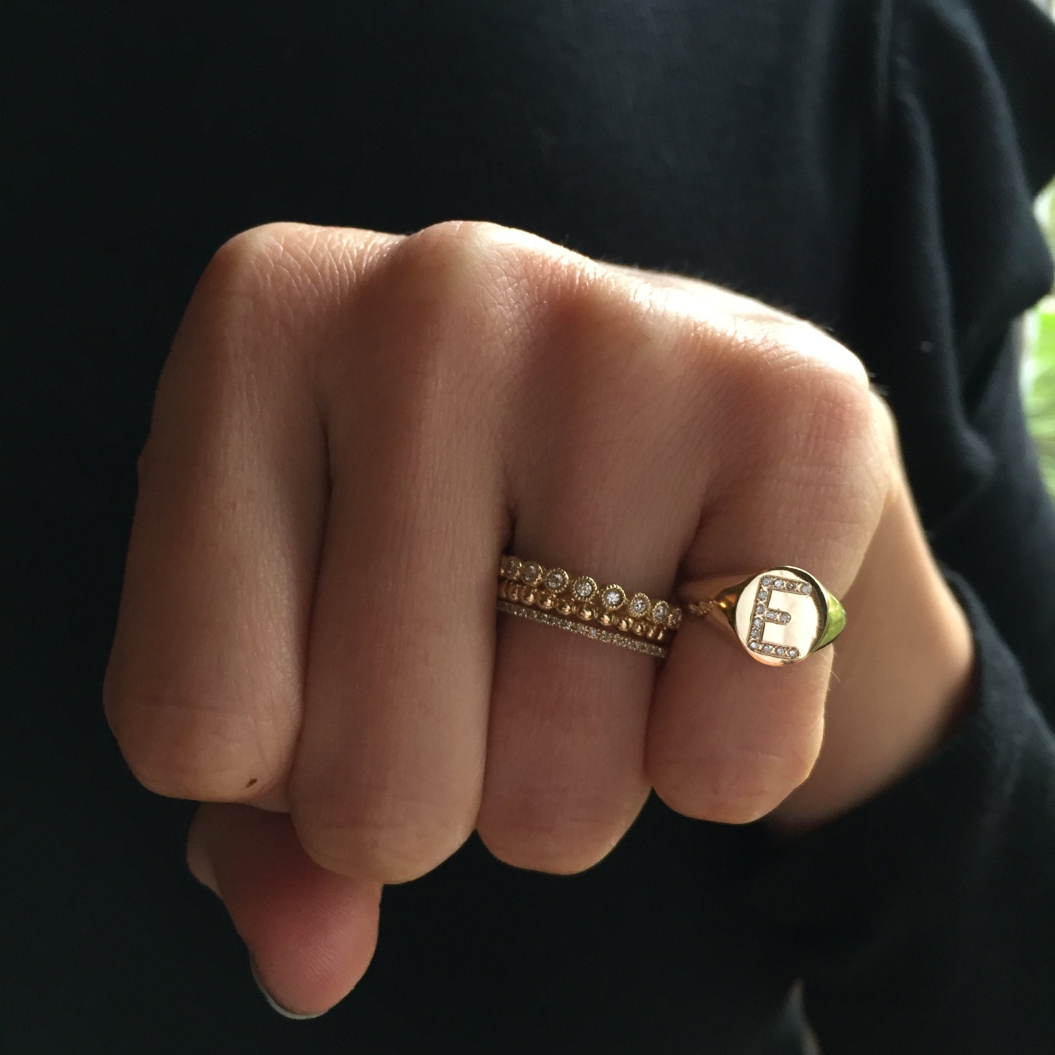 14k Gold Ball Ring - Etsy