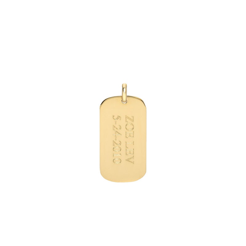 Gold Dog Tag - Etsy