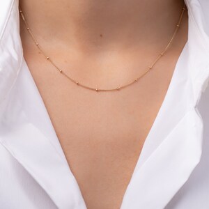 14k Gold Chain Link Segment Necklace - Etsy