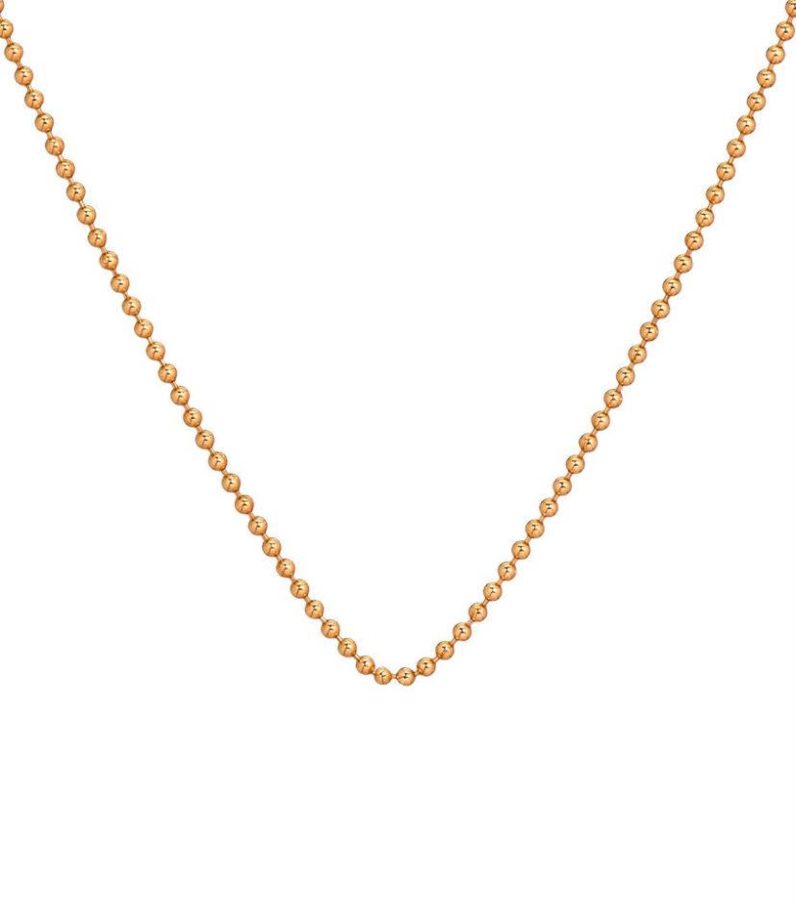 14k Gold Ball Chain Necklace - Etsy