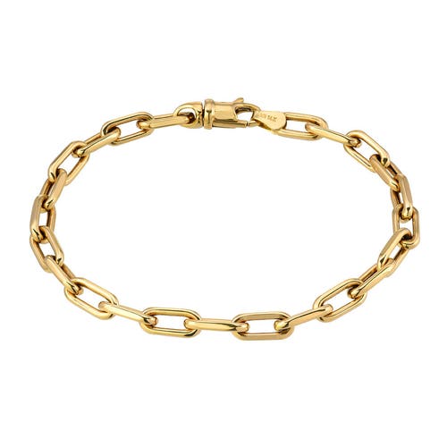 14k Gold Large Open Link Chain Bracelet - Etsy
