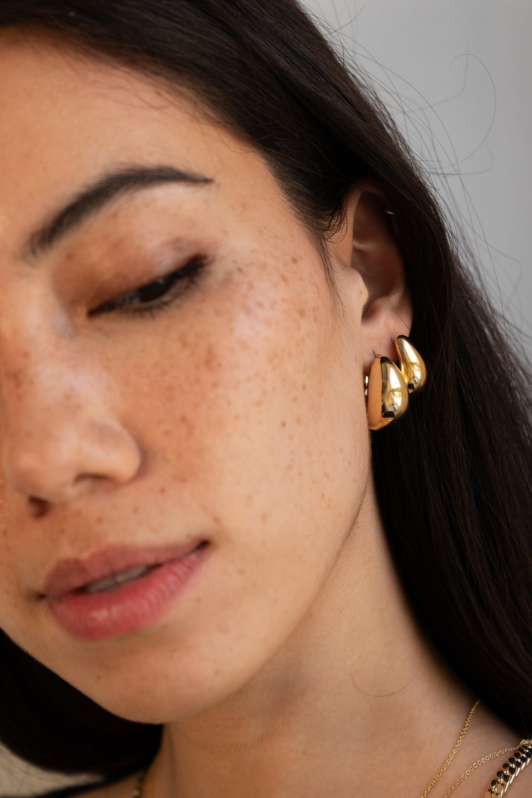 14k Gold Large Bubble Hoops - Etsy