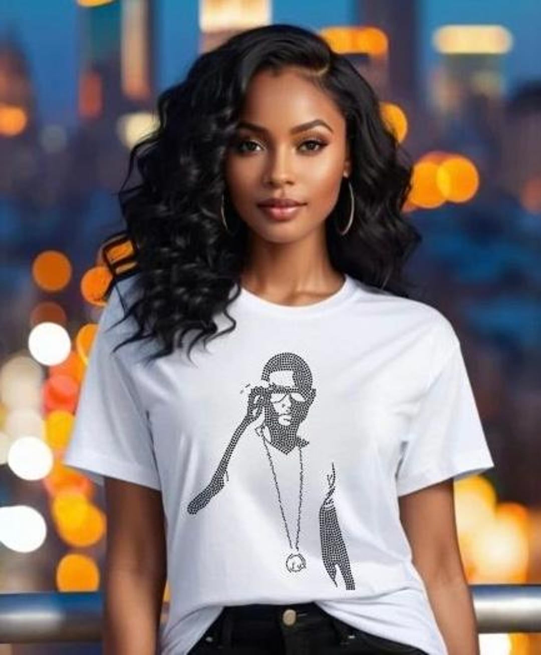 Rhinestone Usher Short Sleeve T-shirt - Etsy