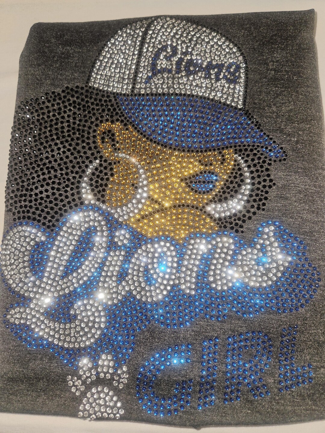 Rhinestone Detroit Lions Girl Short Sleeve T-shirt - Etsy