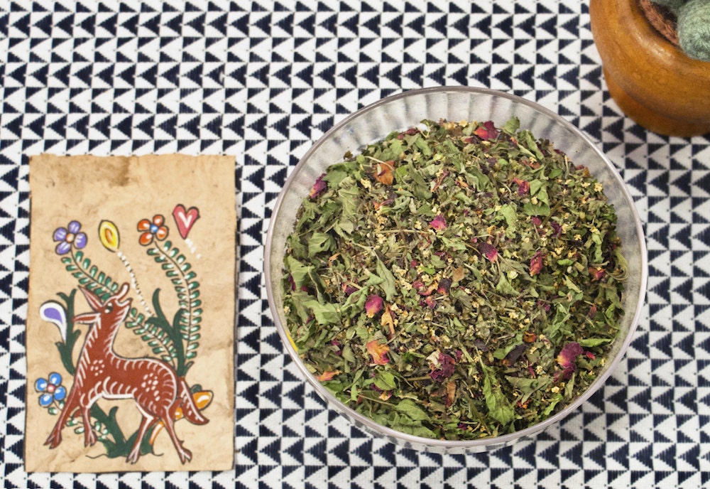 Herbal Loose Leaf Tea Tulsi Basil/ Rose Petal Tea-Foodie | Etsy