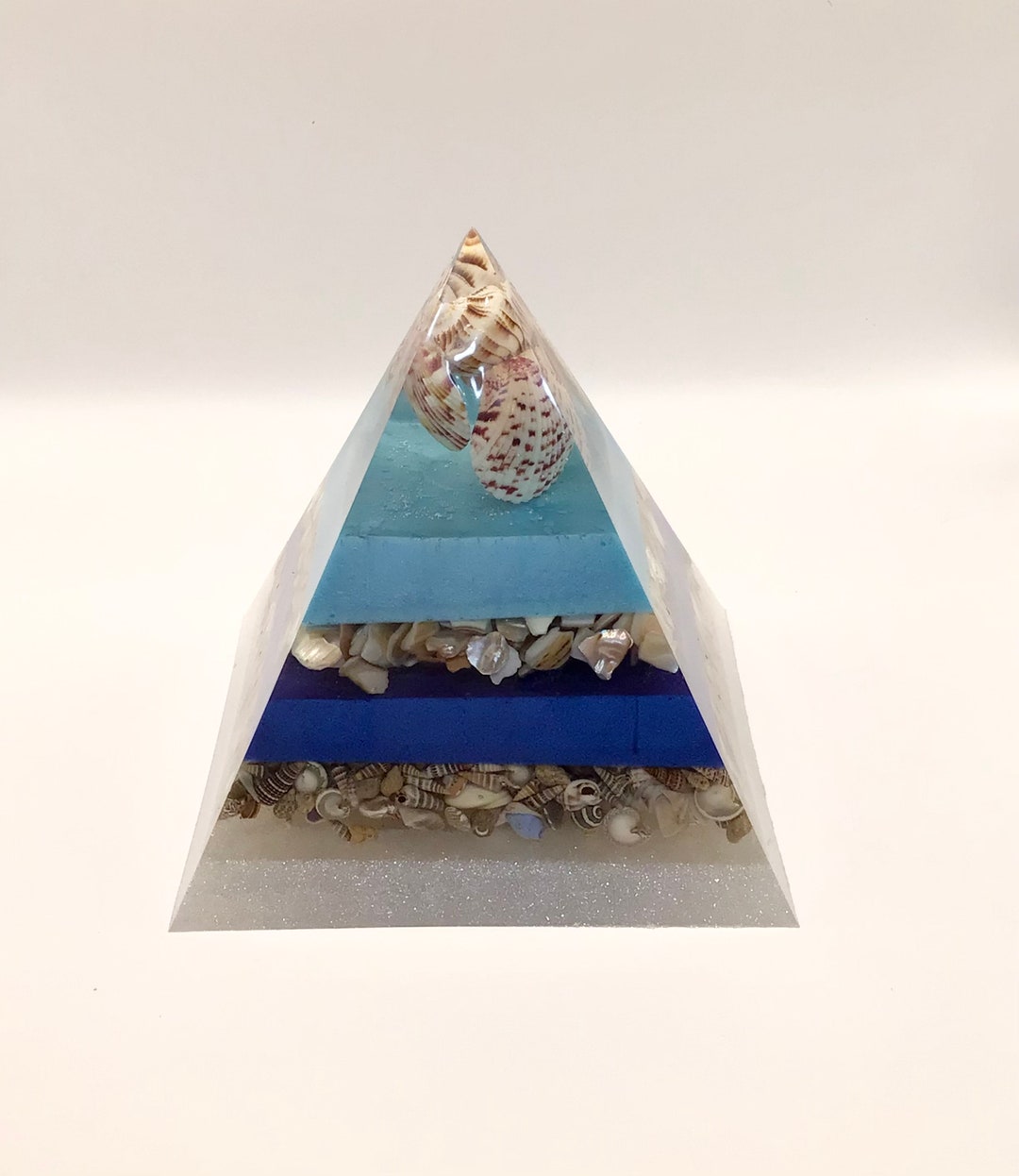 Beach Theme Resin Pyramid, Colorful Ocean Theme, Paperweight - Etsy