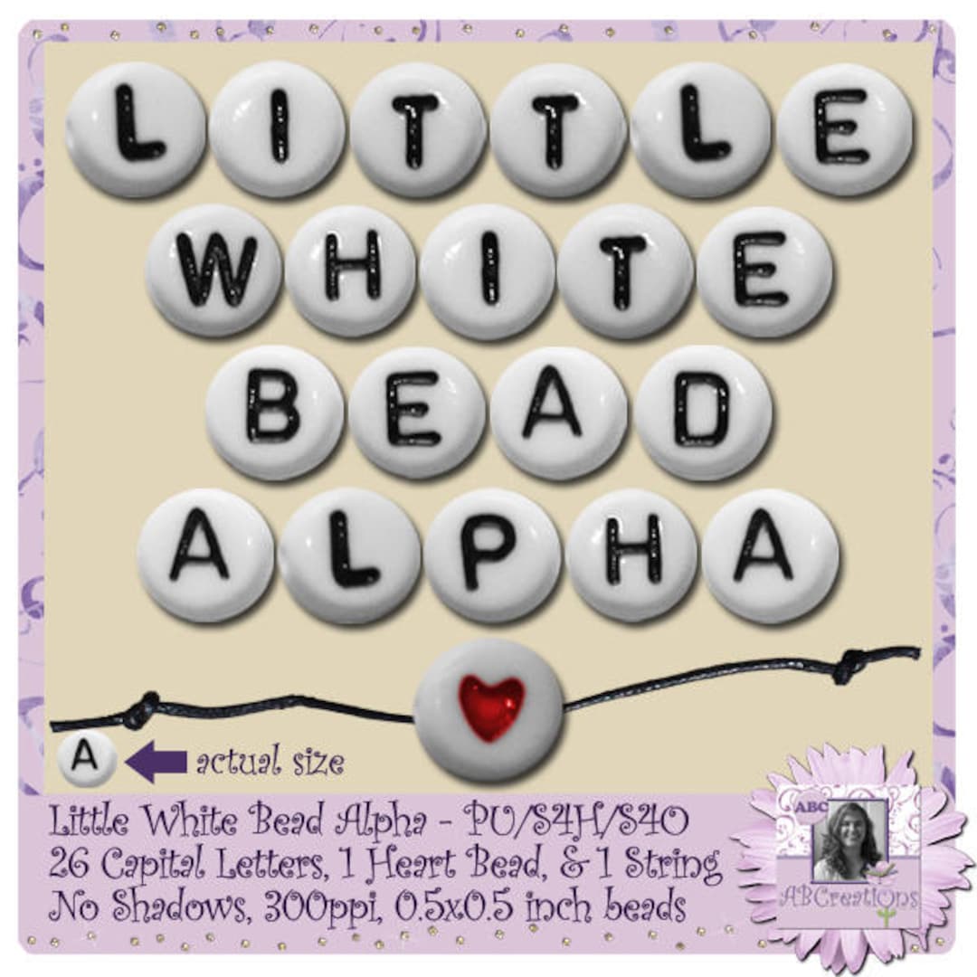 Little White Bead Alphabet, Capital Alpha, Text, Font, Letters, Phrases ...