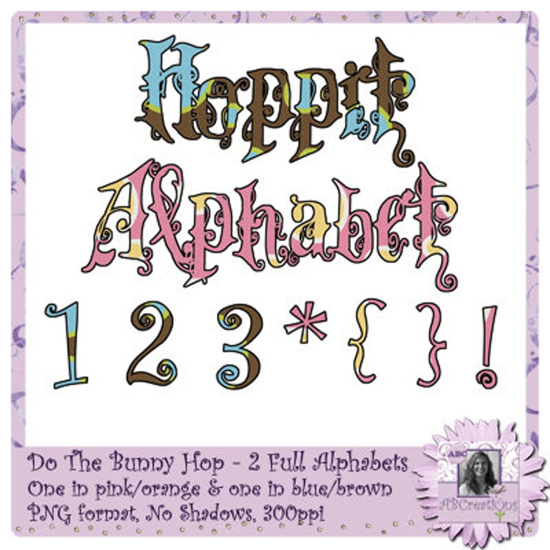 Do the Bunny Hop Alphabets Set, Easter Alphabets, Easter Letters ...