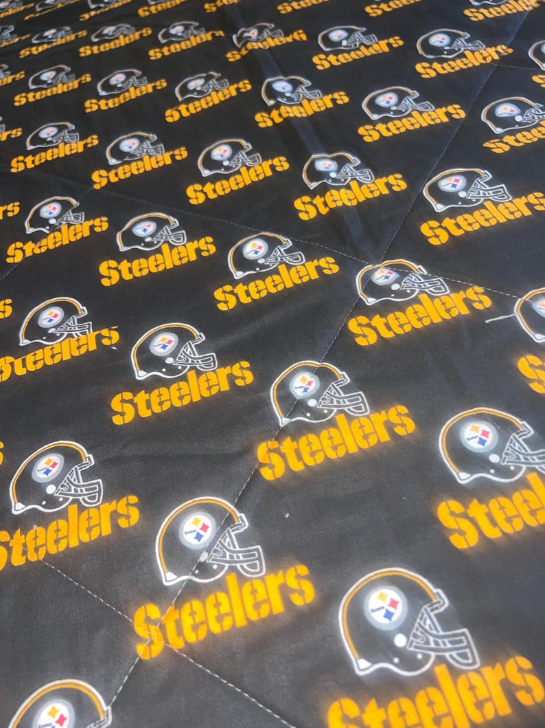 Pittsburgh Steelers Quilt: Black and Gold Fan Gift - Etsy