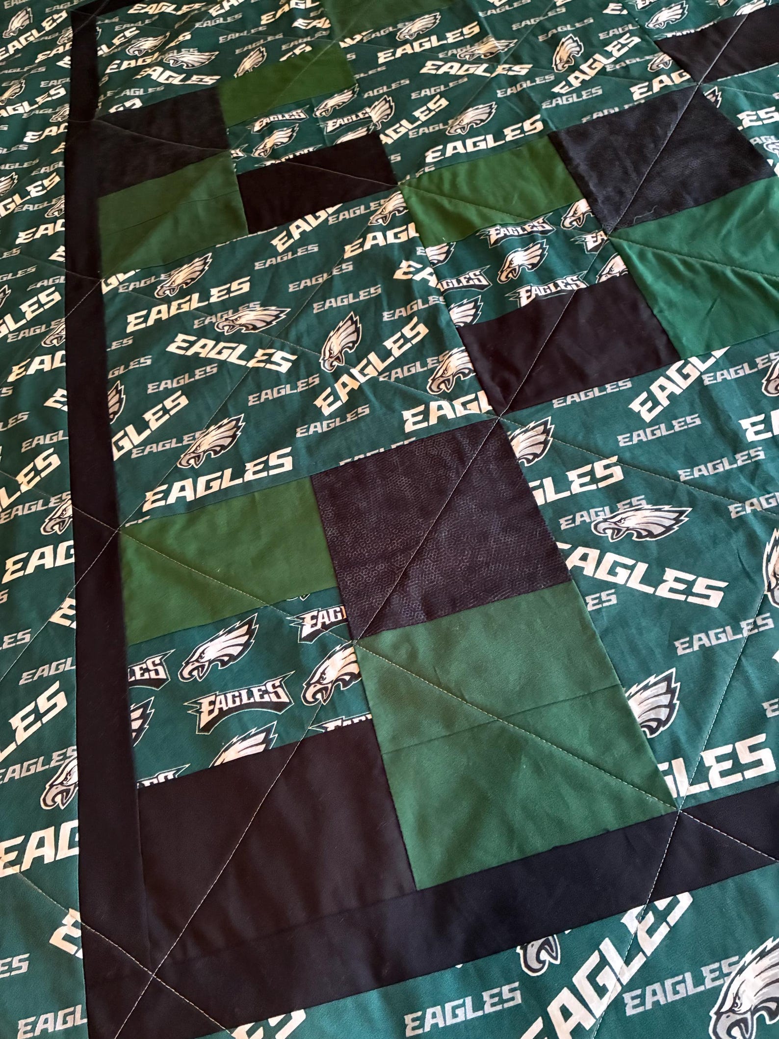 Philadelphia Eagles Quilt - Cotton Patchwork Eagles Fan Gift - Etsy