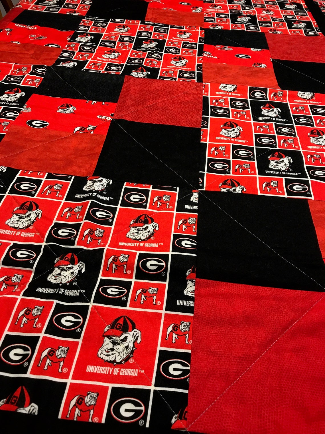 Georgia Bulldogs Quilt - Etsy