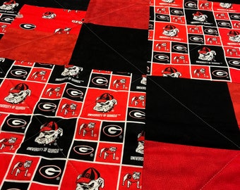 University of Georgia Bulldogs Quilt - Etsy