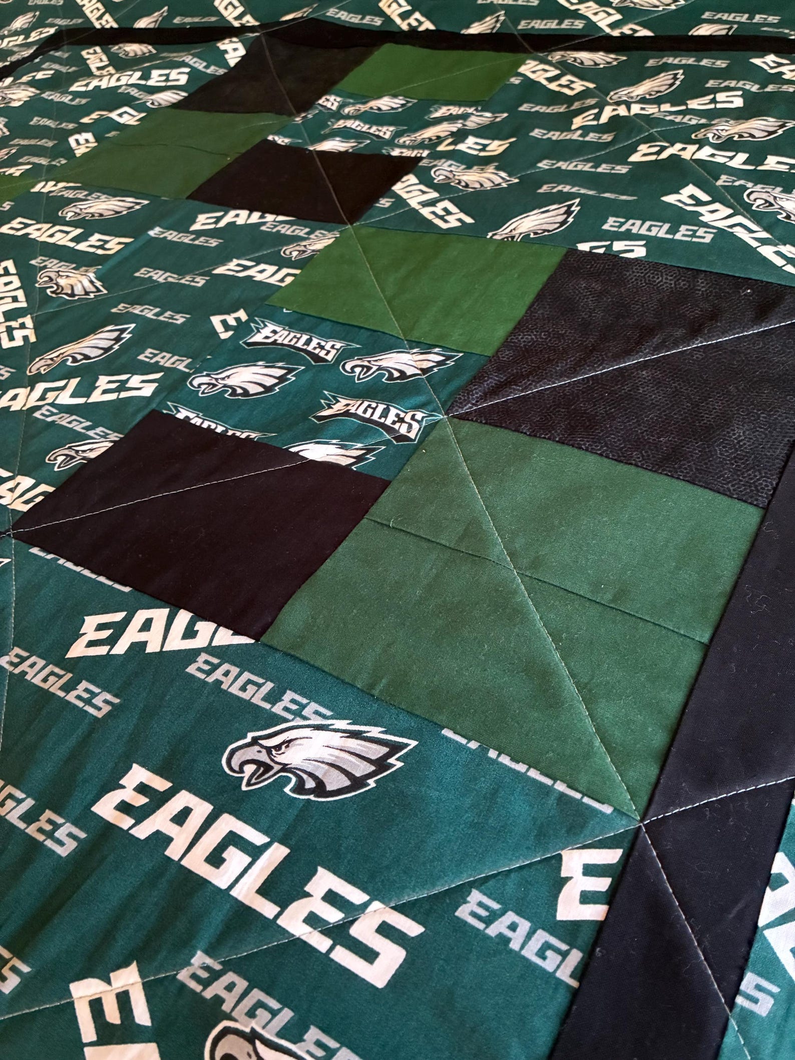 Philadelphia Eagles Quilt - Cotton Patchwork Eagles Fan Gift - Etsy
