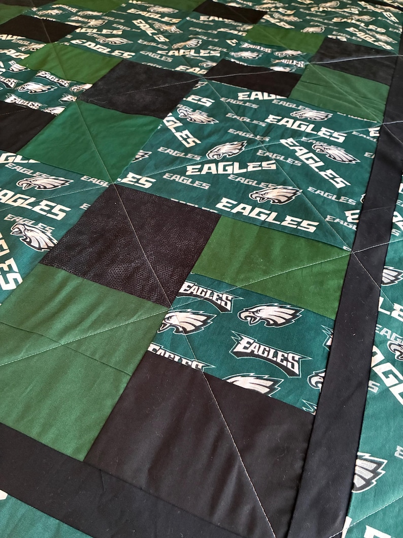 Philadelphia Eagles Quilt - Cotton Patchwork Eagles Fan Gift - Etsy