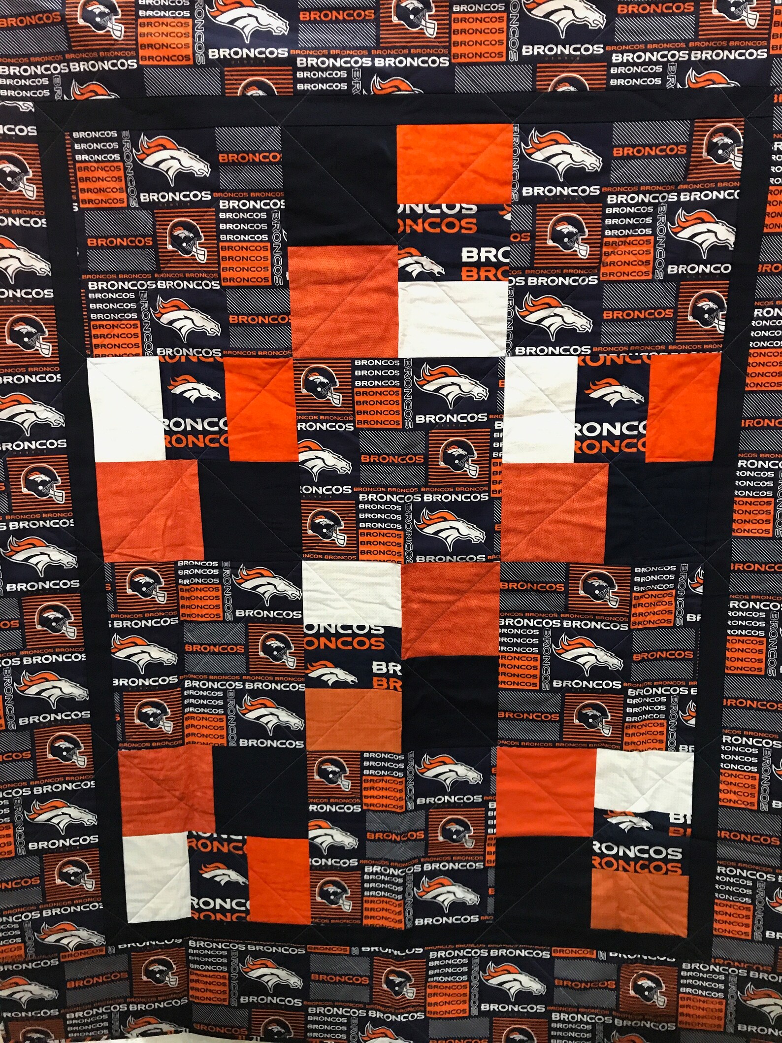Denver Broncos Quilt - Etsy