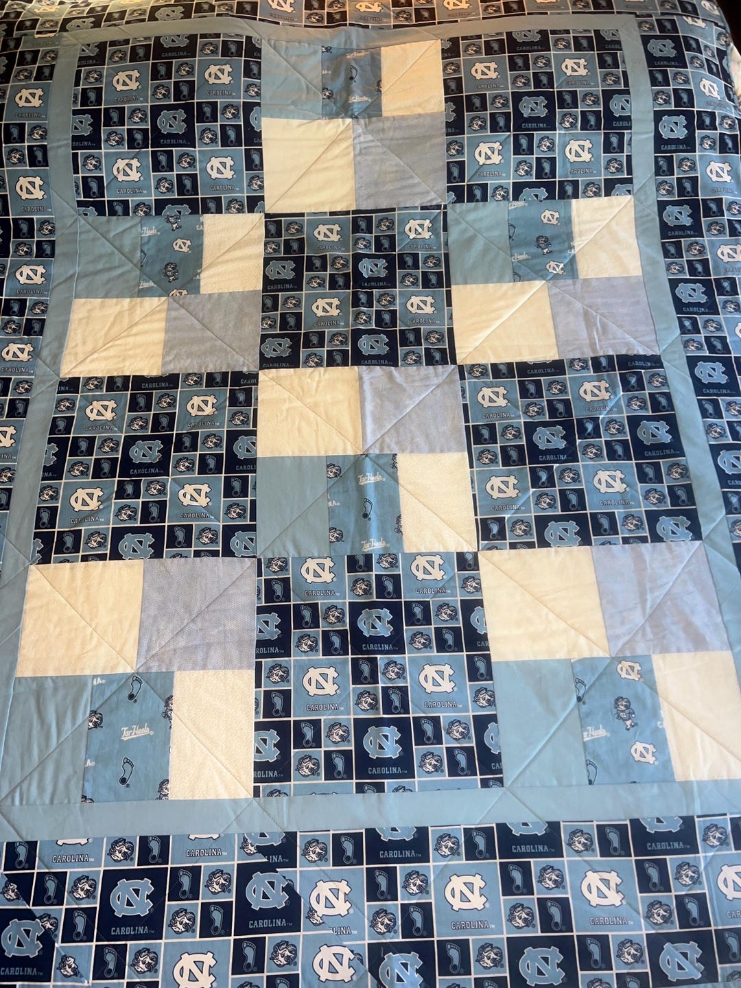 UNC Tarheels Quilt- Tarheels Fan Gift -university of North Carolina - Etsy