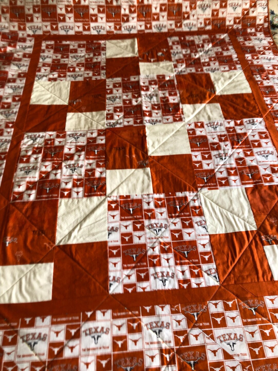 University of Texas Longhorns Quilt - Texas Longhorns Handcrafted Quilt ...