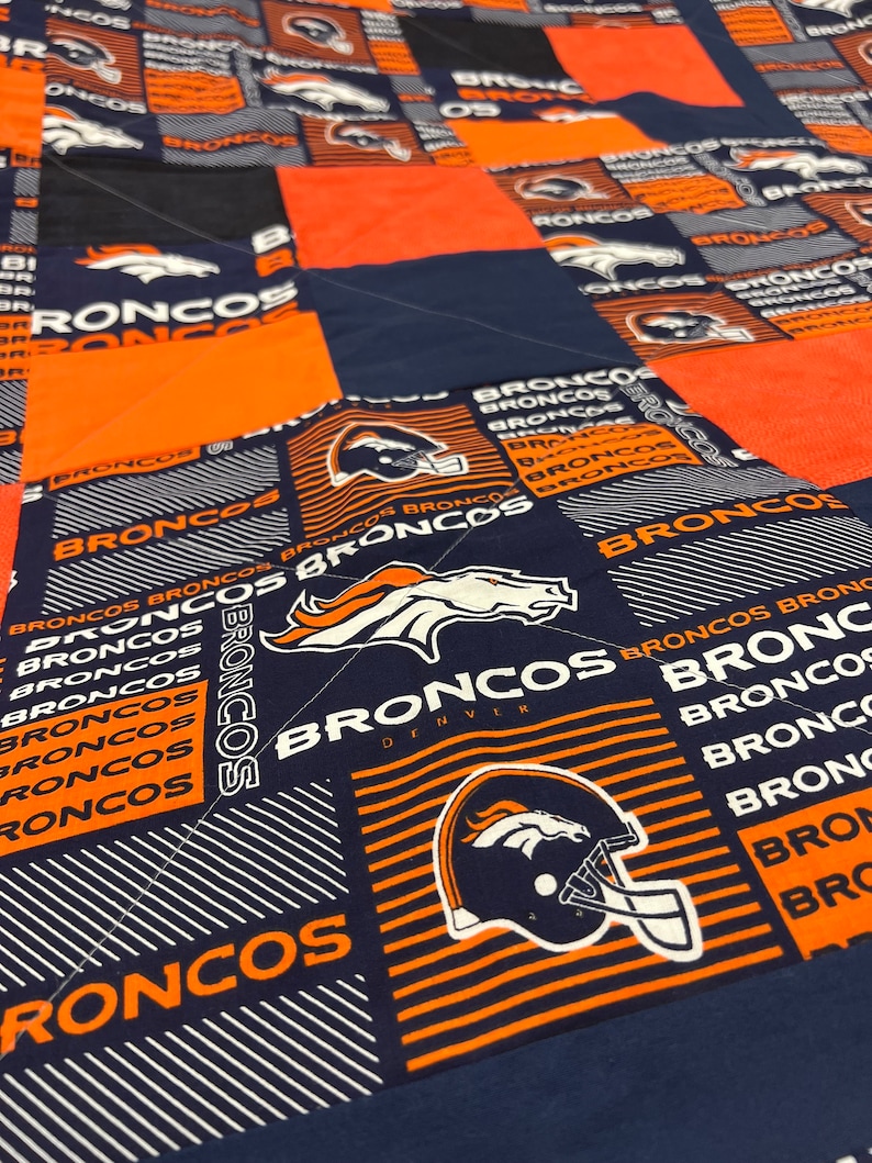 Denver Broncos Quilt - Etsy