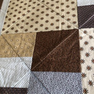 Patchwork Shades of Brown Quilt - Etsy
