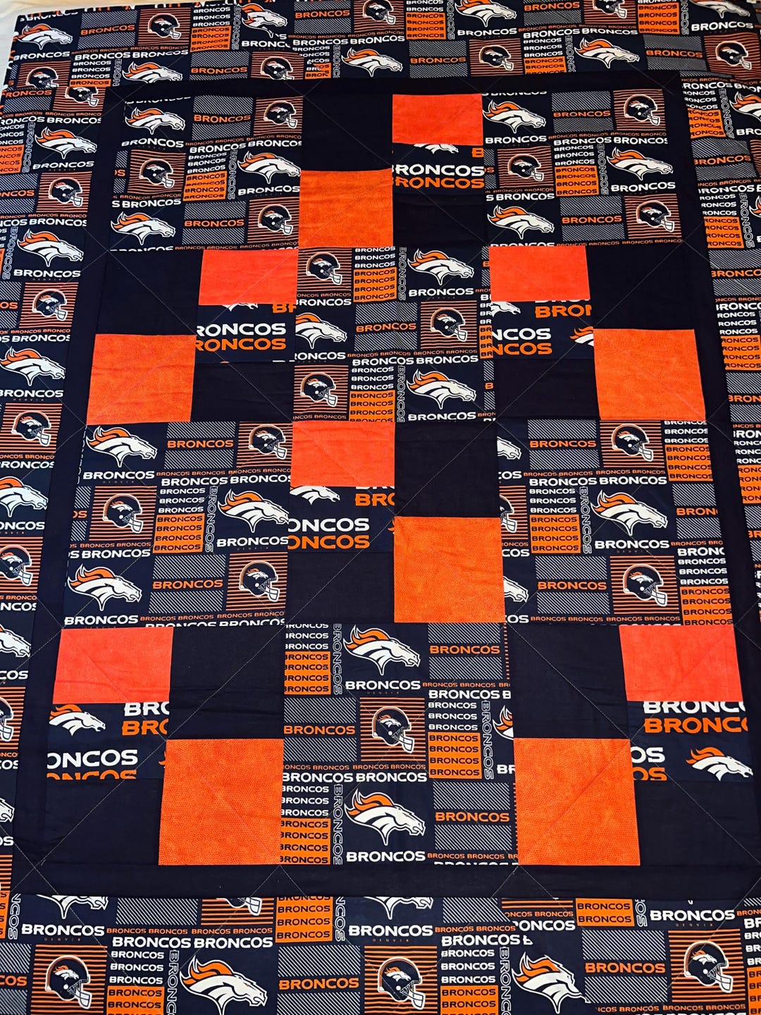 Denver Broncos Handmade Quilt- NFL Denver Broncos Fan - Denver Broncos ...