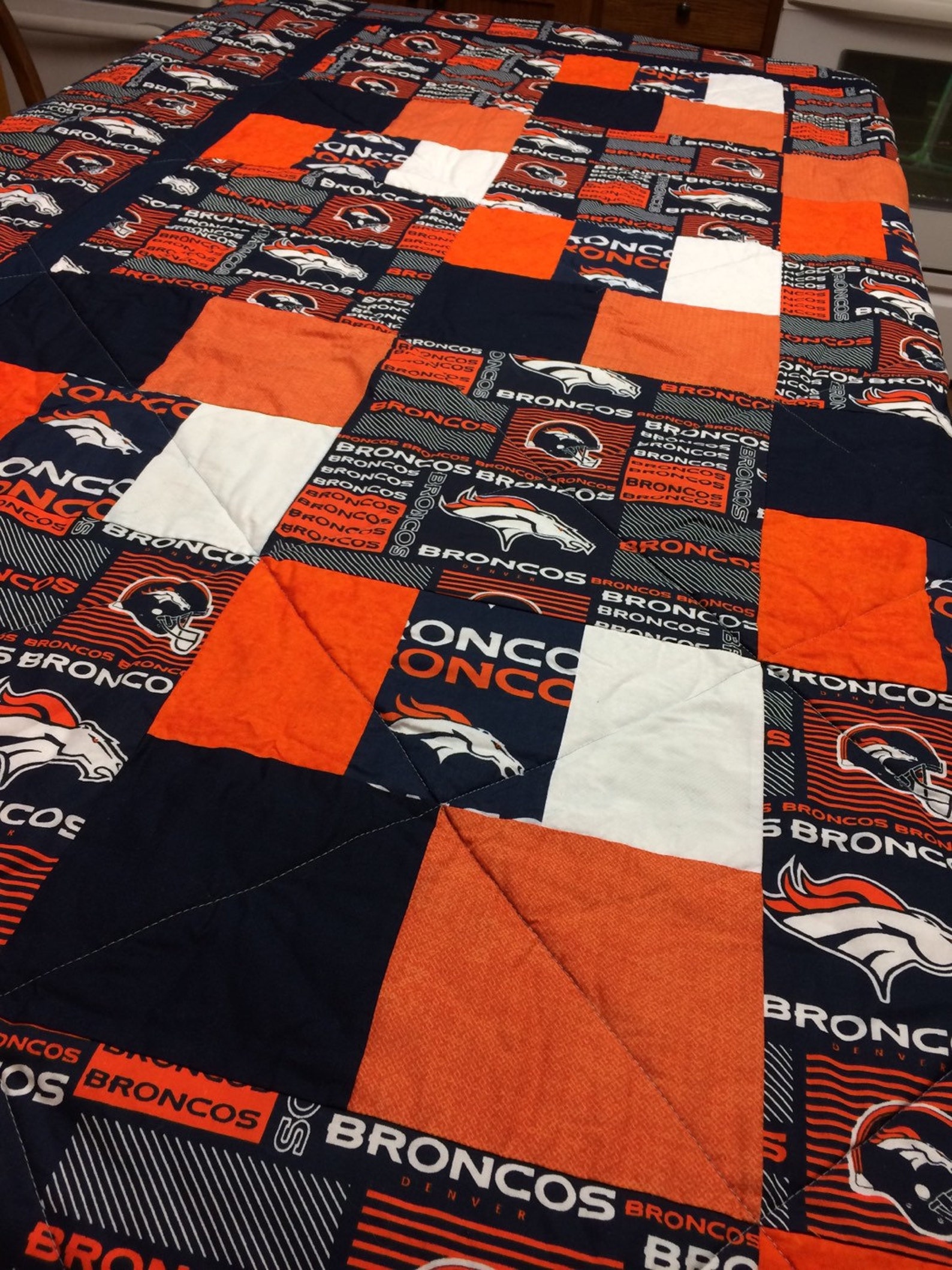 Denver Broncos Quilt - Etsy