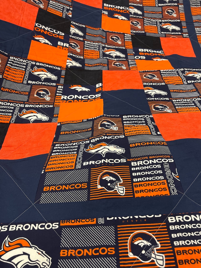 Denver Broncos Quilt - Etsy