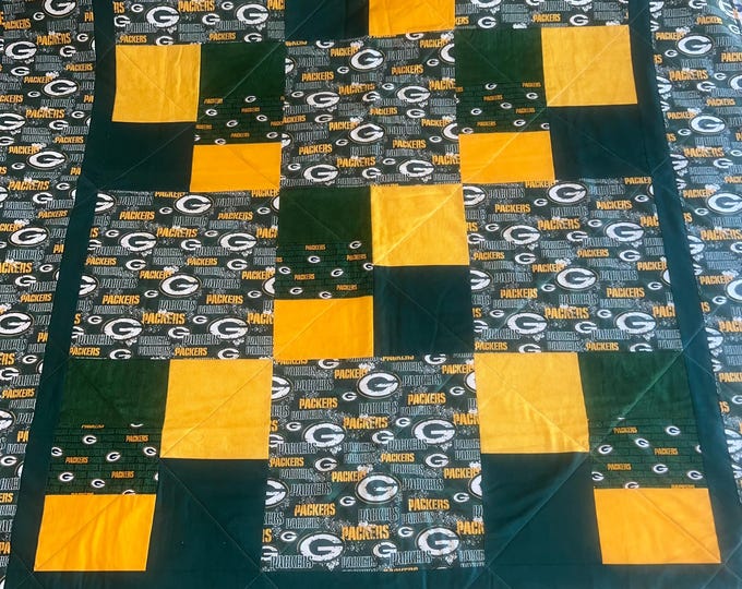 Green Bay Packers Quilt - Etsy
