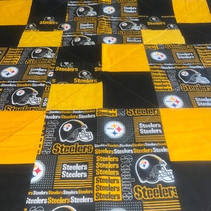 Pittsburgh Steelers Quilt - Handmade Steelers Quilt- NFL Steelers ...