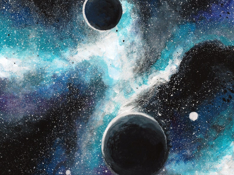 Space Print, Galaxy Print, Planets Wall Art, Nebula Art, Mysterious ...