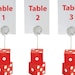 Bunco Table Card Numbers Bunco or Casino Dice Place Card Holder With ...