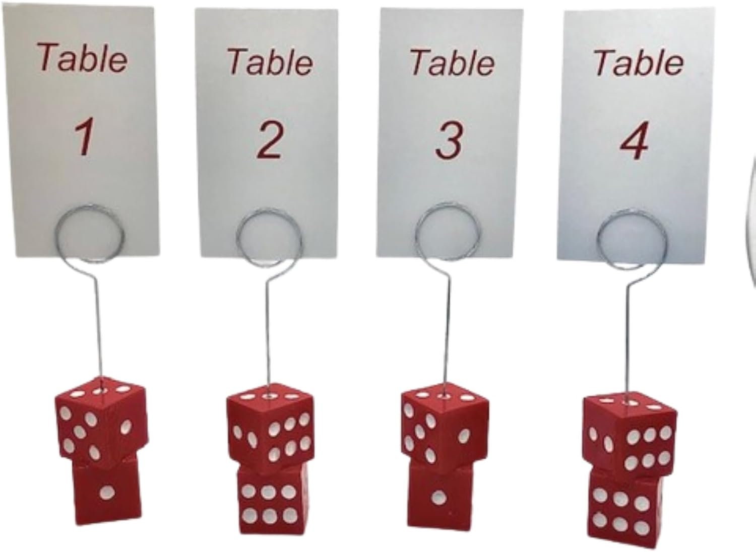 Bunco Dice Table Number Stands: Casino Party Decor - Etsy