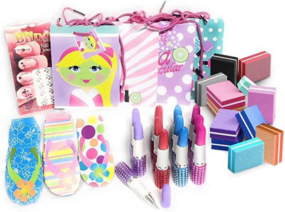 Deluxe Spa Party Kit: Rhinestone Pens, Flip Flop Notepads, Nail Jewels ...