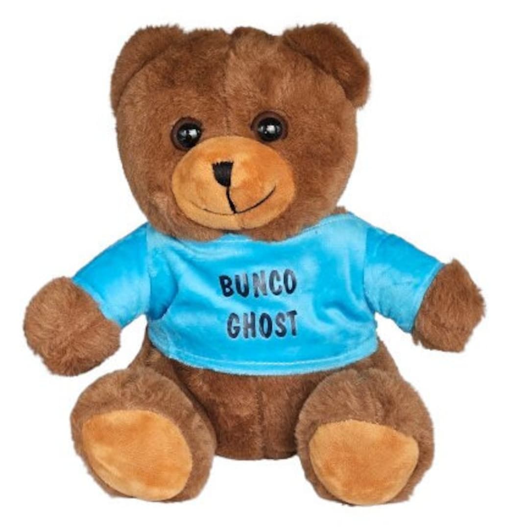 Bunco Ghost Teddy Bear: Plush Stuffed Animal With T-shirt (9.5") - Etsy
