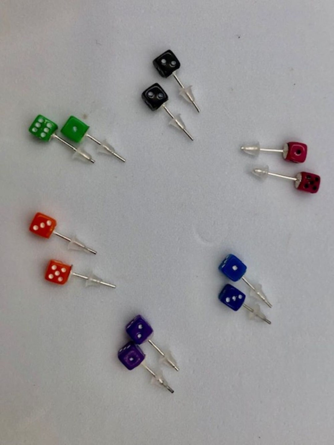 1 Dozen Dice Earrings Assorted Colors for Casino or Bunco - Etsy