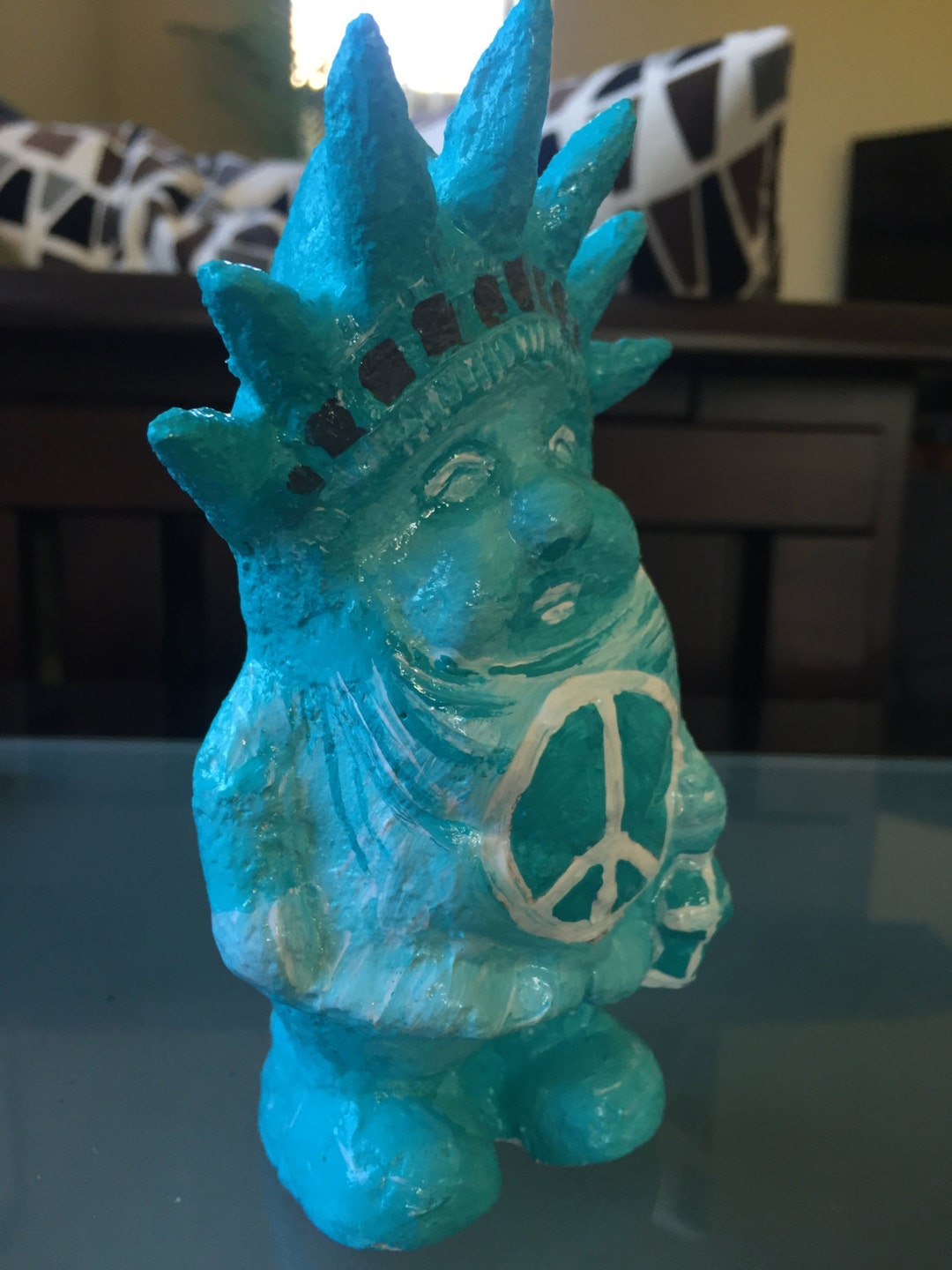 Peace Gnome, Garden Gnome 5.5 Inches, 14cm, Peace & Love for the USA ...