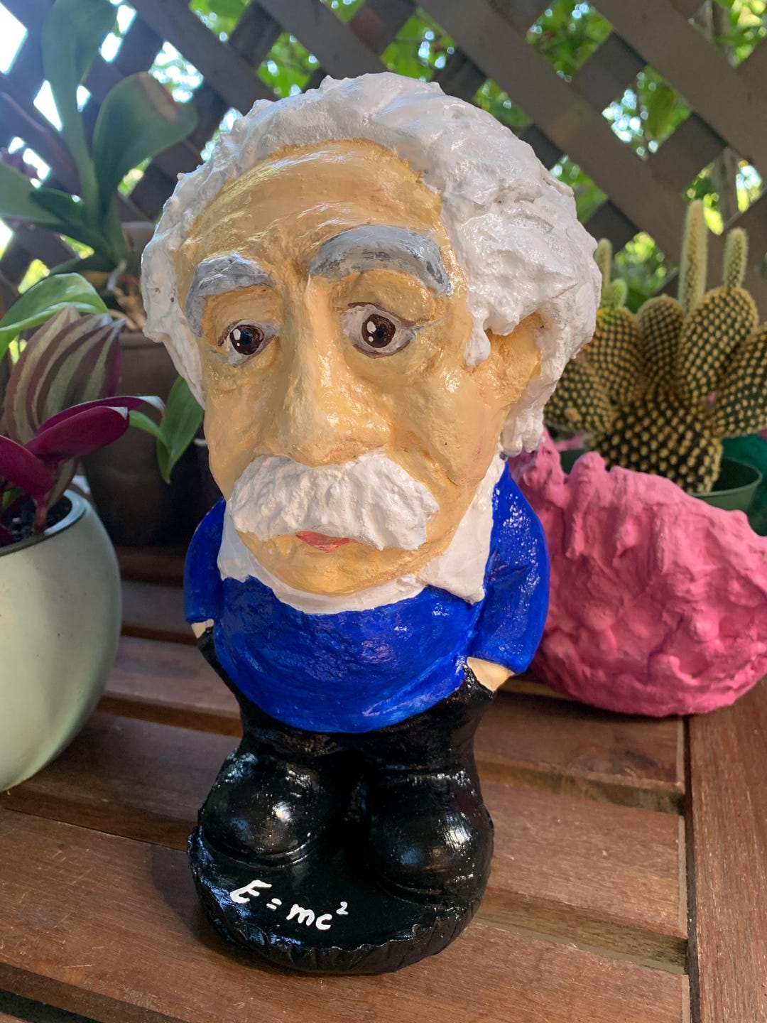 Handmade Albert Einstein Gnome Sculpture: Unique Garden Art - Etsy