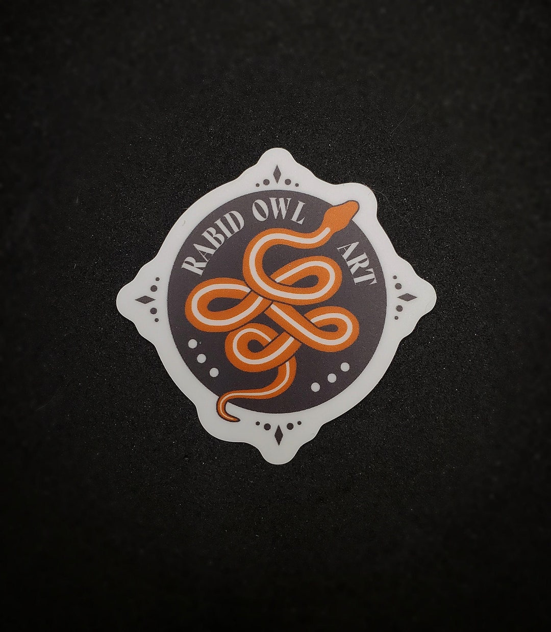 Rabid Owl Art Logo Sticker - Etsy