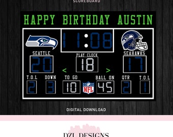 Printable Football Scoreboard - Etsy
