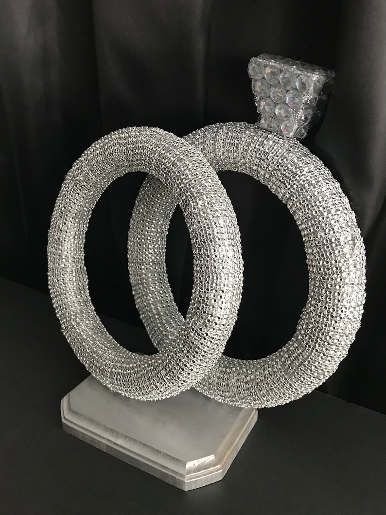 Wedding Ring Table Centerpiece Decor Engagement Wedding Ring - Etsy