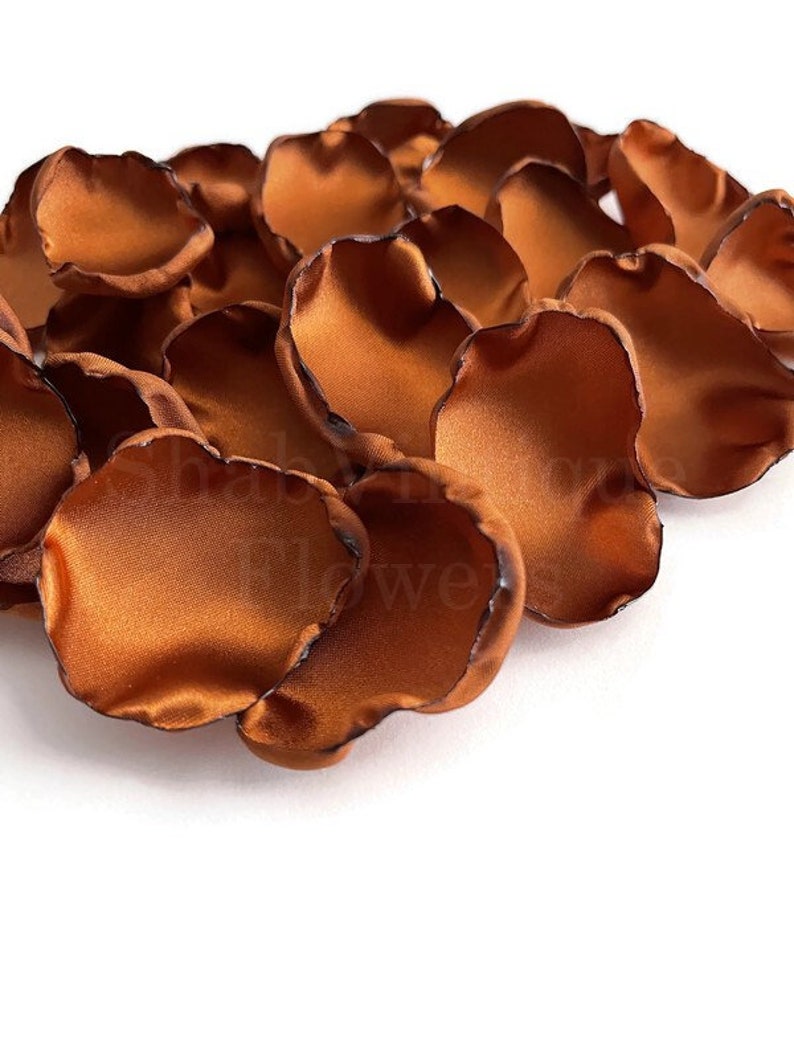Copper Flower Petals, Flower Girl Petals, Fall Wedding Aisle Decor ...