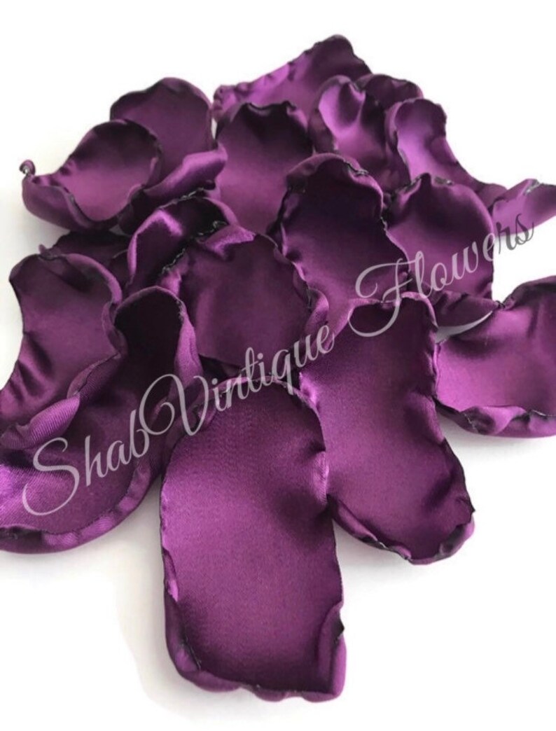 Plum Purple rose petals cadbury purple flower petals table | Etsy