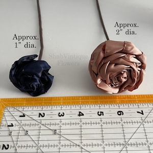 Navy Blue and Rose Gold Flower 12 Inch Stems, Wedding Flower ...