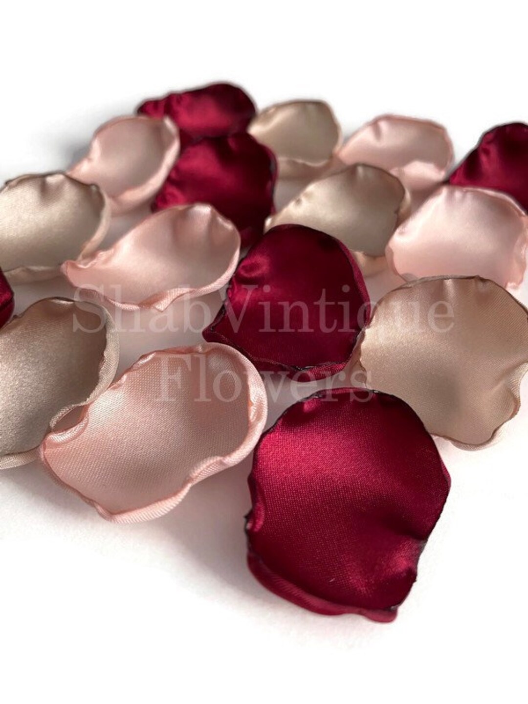 Wedding Table Decorations, Marsala Maroon, Blush, Champagne Mix of ...