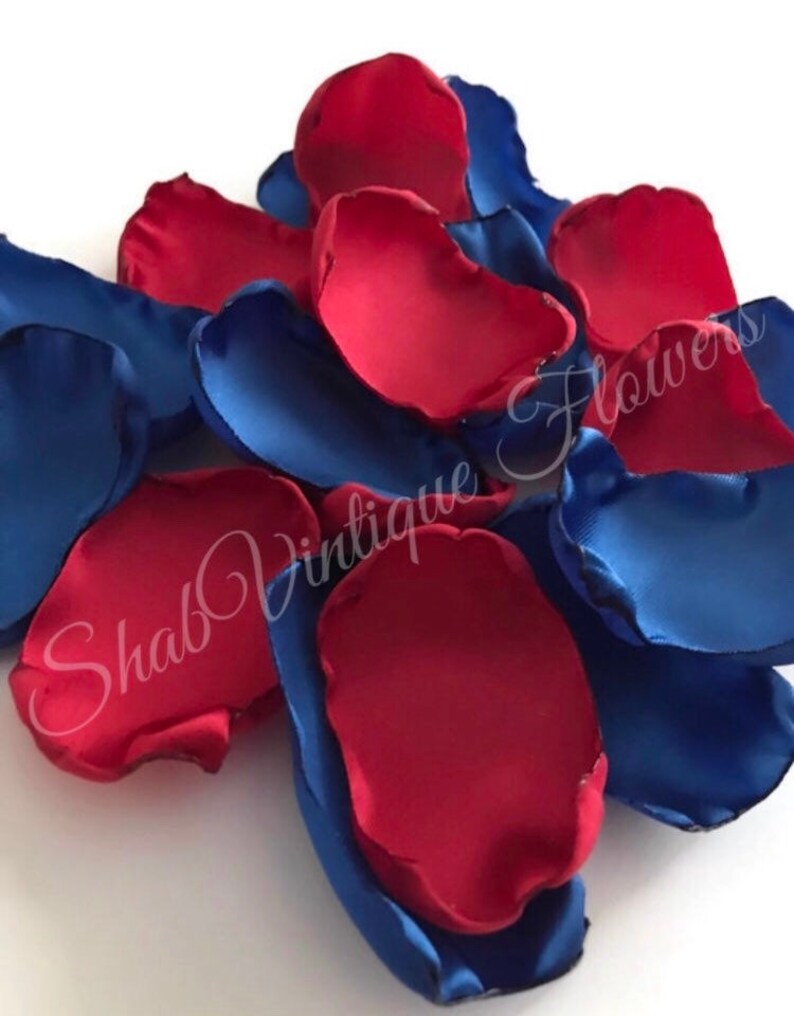Royal Blue and Red Flower Petals, Wedding Aisle Decorations, Flower ...