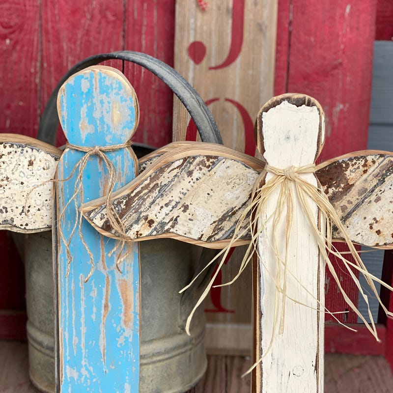 Tin Angel Wings - Etsy