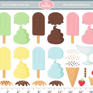 Ice Cream Clipart Set Build Your Own Ice Cream Set High Resolution PNG ...
