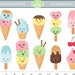 Ice Cream Clipart Set - Kawaii Clipart- High Resolution PNG Files - 11 ...