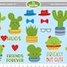 Cactus Friends Clipart Set 20 Illustrations Digital PNG | Etsy