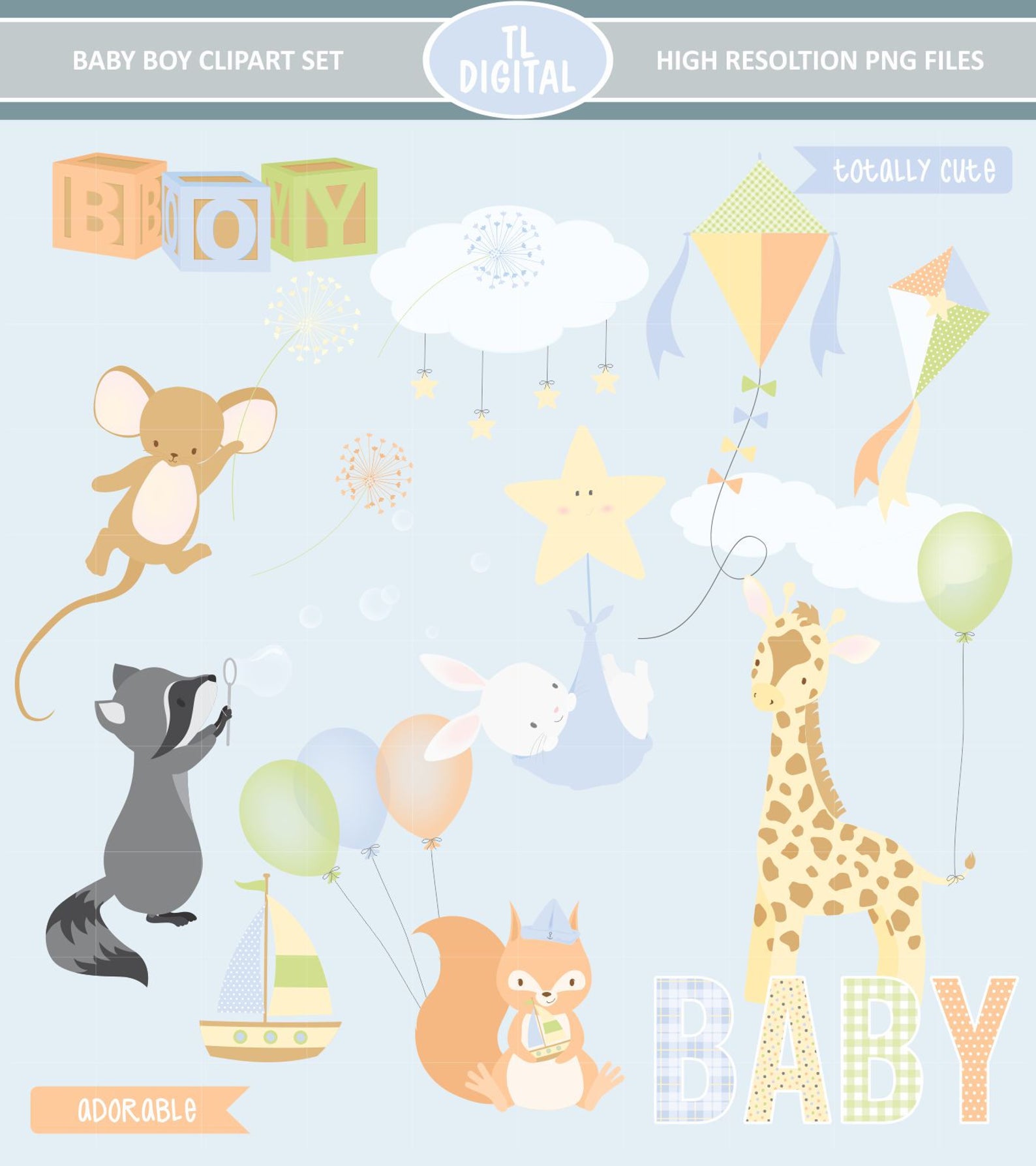 Baby Boy Clipart Set High Resolution PNG Files 25 Clipart - Etsy Australia